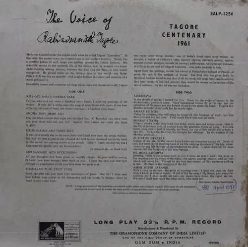 Rabindranath Tagore - The Voice Of Rabindranath Tagore - (Tagore ...