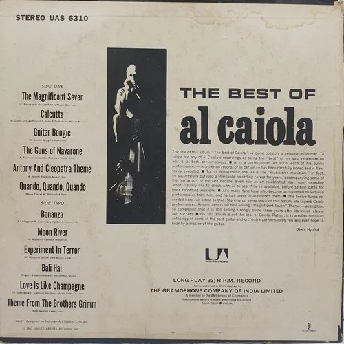 Al Caiola – The Best Of Al Caiola – UAS 6310 - (Condition 80-85%) - LP ...